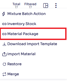 Create Material Packages