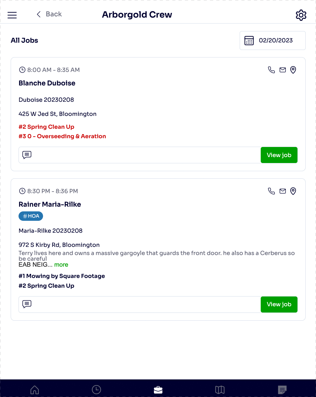 New Arborgold Crew App