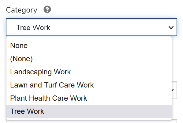 Assigning Service Categories