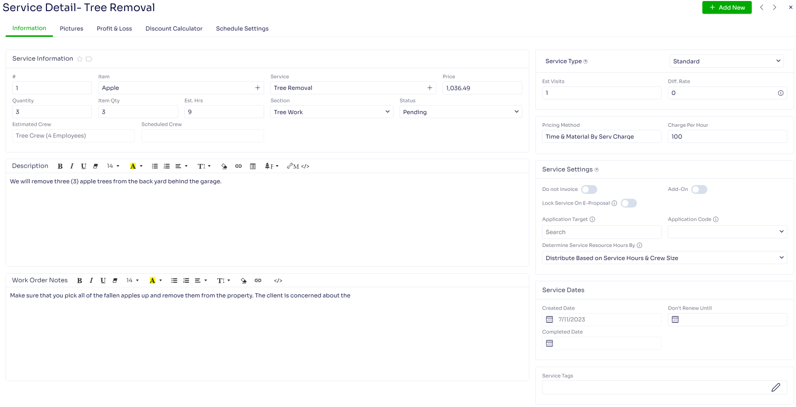 Understanding Service Details