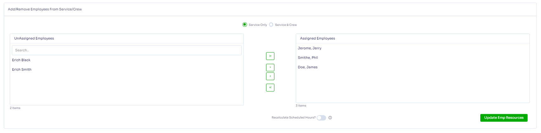 How to Assign Employees in the Work Scheduler in Batch