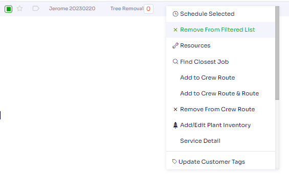 Remove From Filtered List