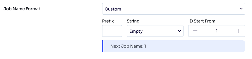 Custom Job Name Formats